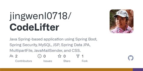 Github Jingwenl Codelifter Java Spring Based Application Using