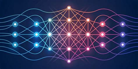 Large Language Model Artificial Intelligence Optimization Abstract Neural Network With Glowing