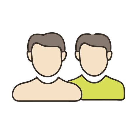 평평한 친구 아이콘 Png 투명 터 계층 일러스트레이션 프리미엄 벡터