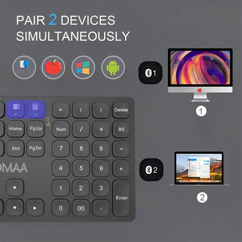 Jomaa 36keys Bluetooth Numeric Keypad Wireless Rechargeable Numpad