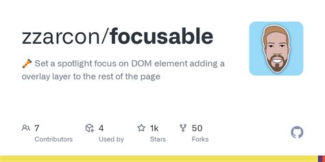 Github Zzarconfocusable Flashlight Set A Spotlight Focus On Dom Element Adding A Overlay