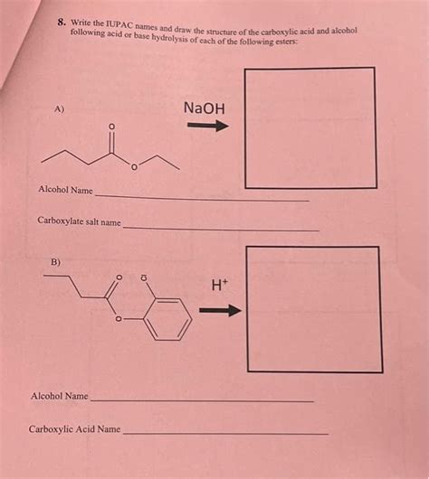 Answered 8 Write The Iupac Names And Draw The… Bartleby