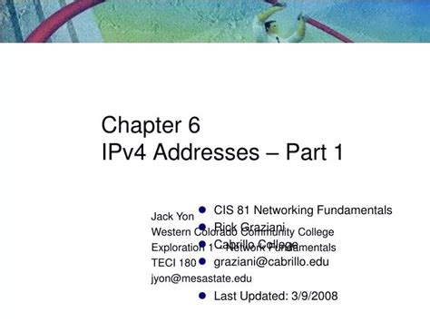 PPT Chapter IPv Addresses Part PowerPoint Presentation Free Download ID