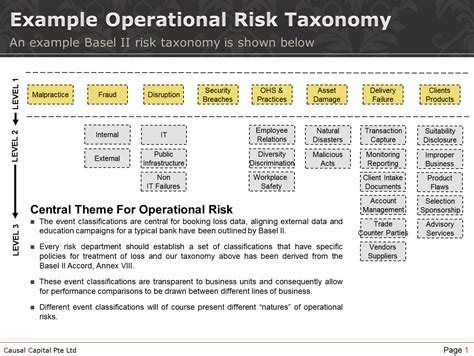 Causal Capital Risk Taxonomies