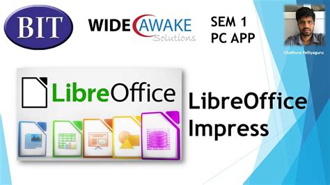 Bit Sem1 Libreoffice Impress Lesson 1 Youtube