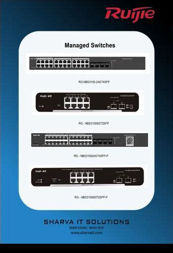Ruijie 24 Port Gigabit L2 Managed Poe Switch White At ₹ 42000 Piece In Coimbatore