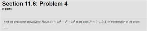 Solved Find The Directional Derivative Of