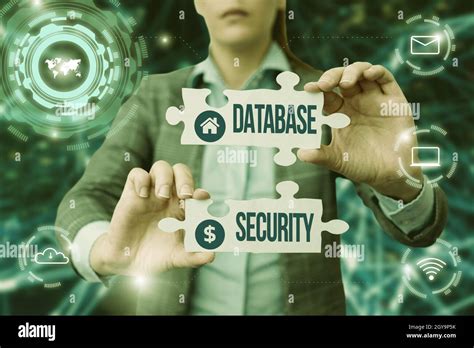 Hand Writing Sign Database Security Word For Security Controls To