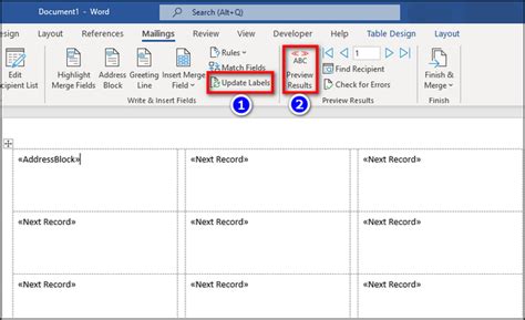 Create Multiple Name Tags Or Address Labels In Ms Word