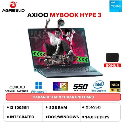 Jual AXIOO MYBOOK HYPE I G GB GB DOS FHD IPS HDMI GRY Shopee Indonesia