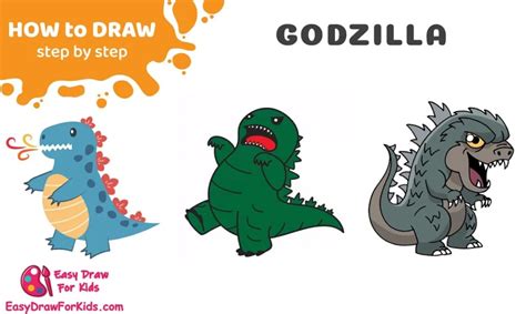 How To Draw Cartoon Godzilla