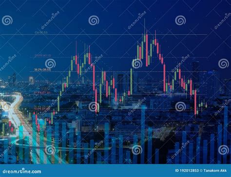 Graph With Fibonacci Indicator Concept Business Man Analyzing Stock Graph Chart By Fibonacci