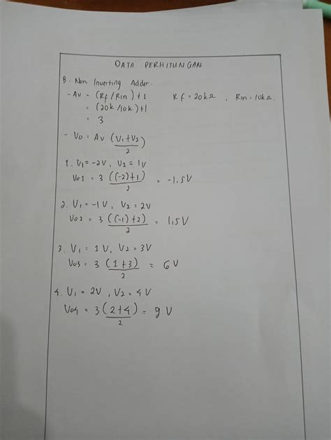 Adder Non Inverting Amplifier Rafqi Febrian Putra