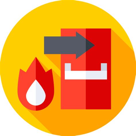 Fire Exit Flat Circular Flat Icon