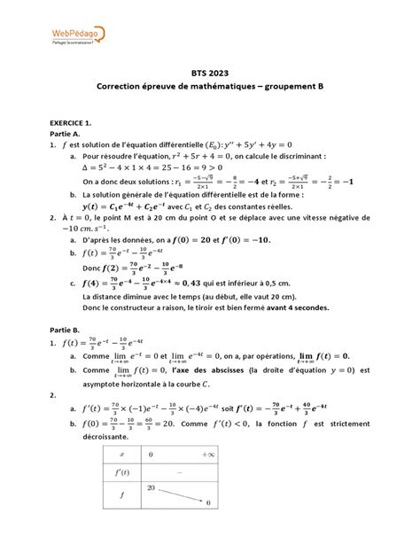 Correction Bts 2023 Maths B1 Pdf