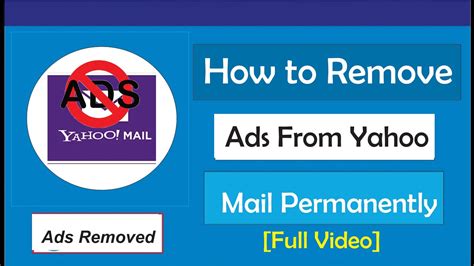 How To Remove Ads From Yahoo Mail Permanently YouTube