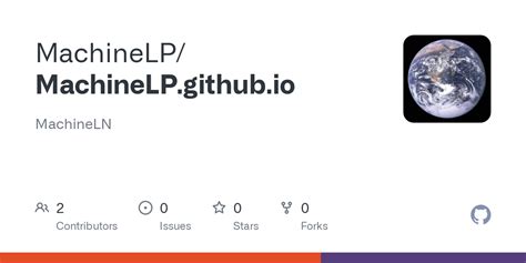GitHub MachineLP MachineLP Github Io MachineLN