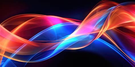 Premium Ai Image Abstract Glowing Lines On Black Background Futuristic Technology Style