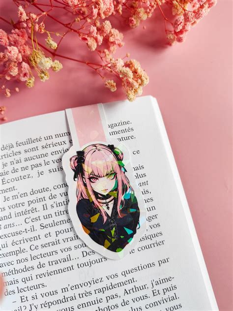 Magnetic Bookmark Cute Goth Anime Girl Anime T Bookworm Reading
