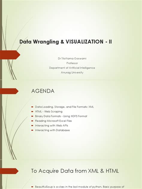 Data Wrangling And Visualization Ii Download Free Pdf Html Xml