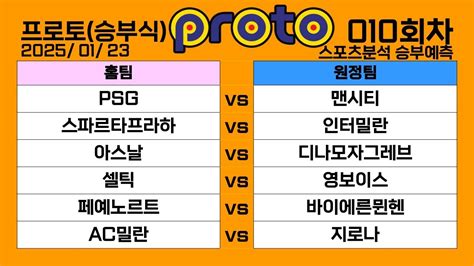 토토분석 스포츠분석 프로토분석 01월23일 해외축구분석 최종조합 Youtube