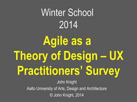 Agile Ux Practitioners Survey Ppt Computer Software And