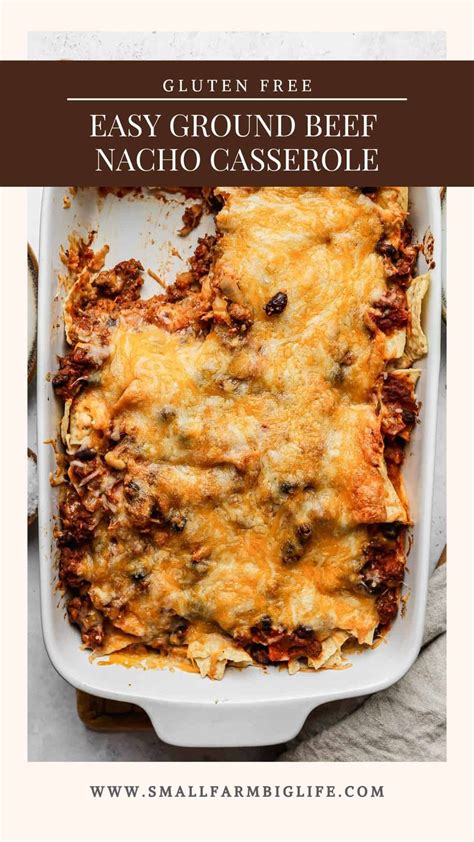 Easy Ground Beef Nacho Casserole Recipe Easy Meat Recipes Beef Casserole Recipes Ground