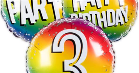 Helium Folieballon 3 Jaar Verjaardag… Ballonbox Nl