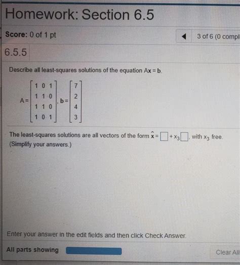 Solved Homework Section 6 5 Score 0 Of 1 Pt 3 Of 6 0 Chegg Com