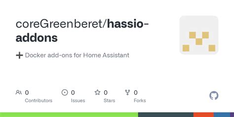 GitHub CoreGreenberet Hassio Addons Heavy Plus Sign Docker Add Ons For Home Assistant