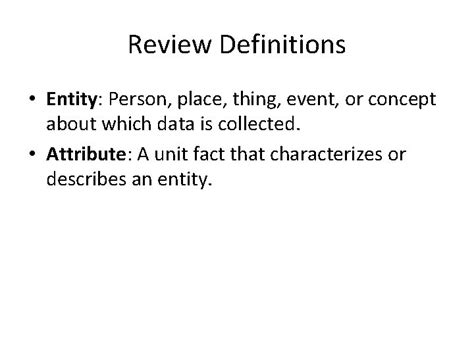 Database Tables Review Of Definitions Database A Collection