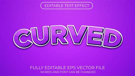 Premium Vector Curved Text Effect