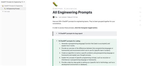 Chatgpt Prompts For Engineering Template By Clickup™