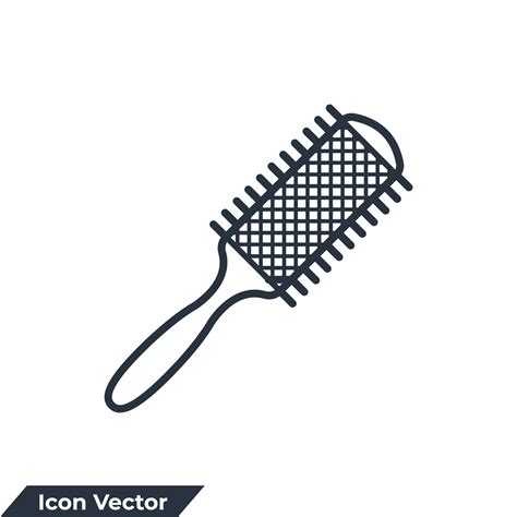 Hair Brush Icon Logo Vector Illustration Comb Symbol Template For Graphic And Web Design