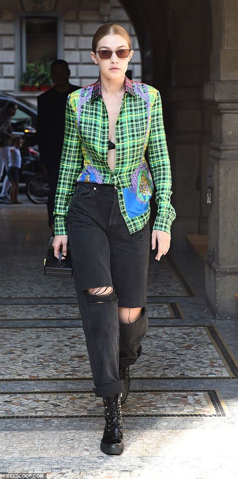 Gigi Hadid Suffers A Wardrobe Malfunction As She Flashes Her Bra During