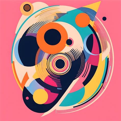 Abstract Geometrical Circle Design On Premium Ai Generated Image