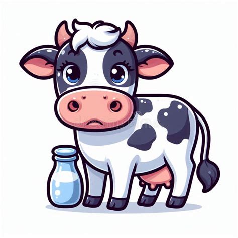 Milk Cows Pictures About Cartoon Cows Look Cute Stock Illustration