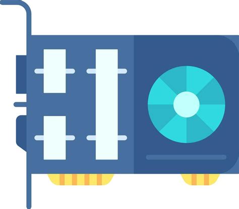 Blue And Cyan Gpu Graphics Processing Unit Icon 24213892 Vector Art At