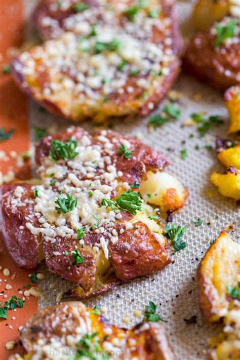 These Cheesy Smashed Potatoes Are Crisp On The Outside With A Creamy Center And Irresistible