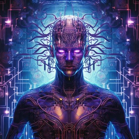 Premium Ai Image Chatgpt Supercomputer And Artificial Intelligence In The Face Of A Man