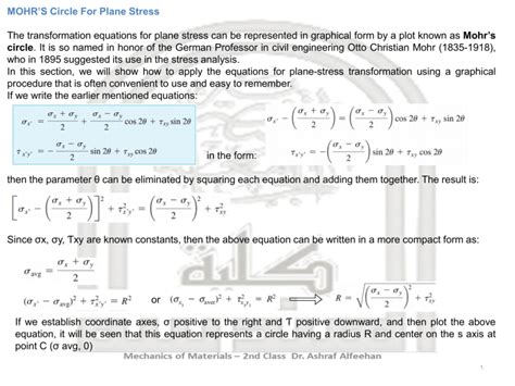 Mohr S Circle For Plane Stress Mechanics Of Materials