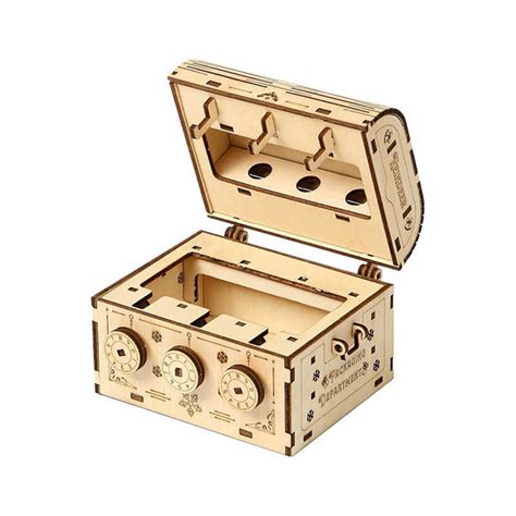 Password Lock Storage Box Model Laser Cutting 3d Wooden Puzzle Toy