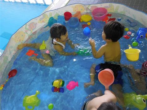 最後のプール遊び神戸市西区の保育園安心の少人数保育ふわり池上