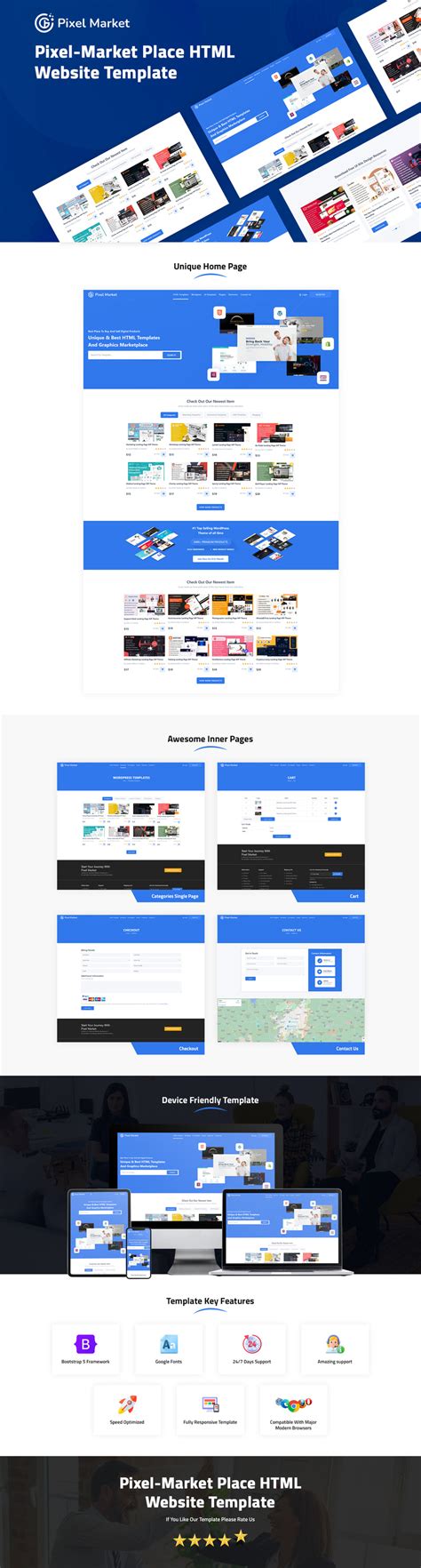 Pixel Market Place HTML Website Template TemplateMonster