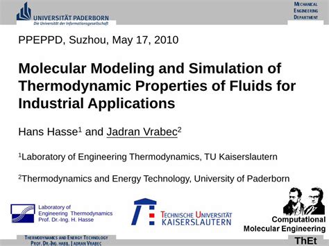 Pdf Molecular Modeling And Simulation Of Thermodynamic · Molecular Modeling And Simulation