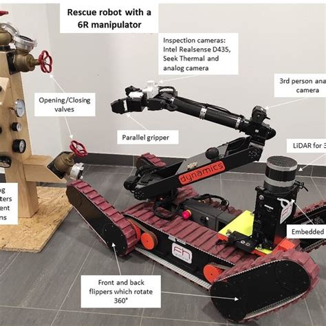 A Chain Driven Rescue Robot Equipped With A 6 Dof Manipulator For