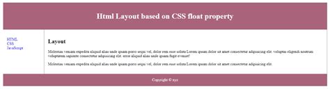 Html Layout