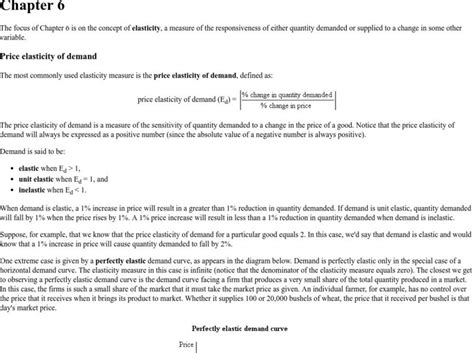 Microeconomics Chapter 6 Price Elasticity Of Supply Ebook For 9th 10th Grade Lesson Planet