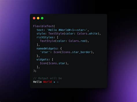 Flexibletext Flutter Package