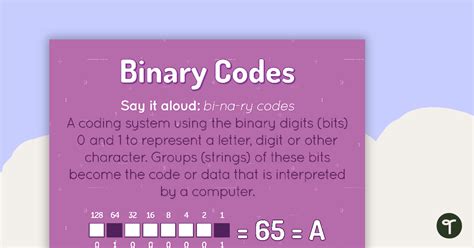 Binary Codes Poster Teach Starter